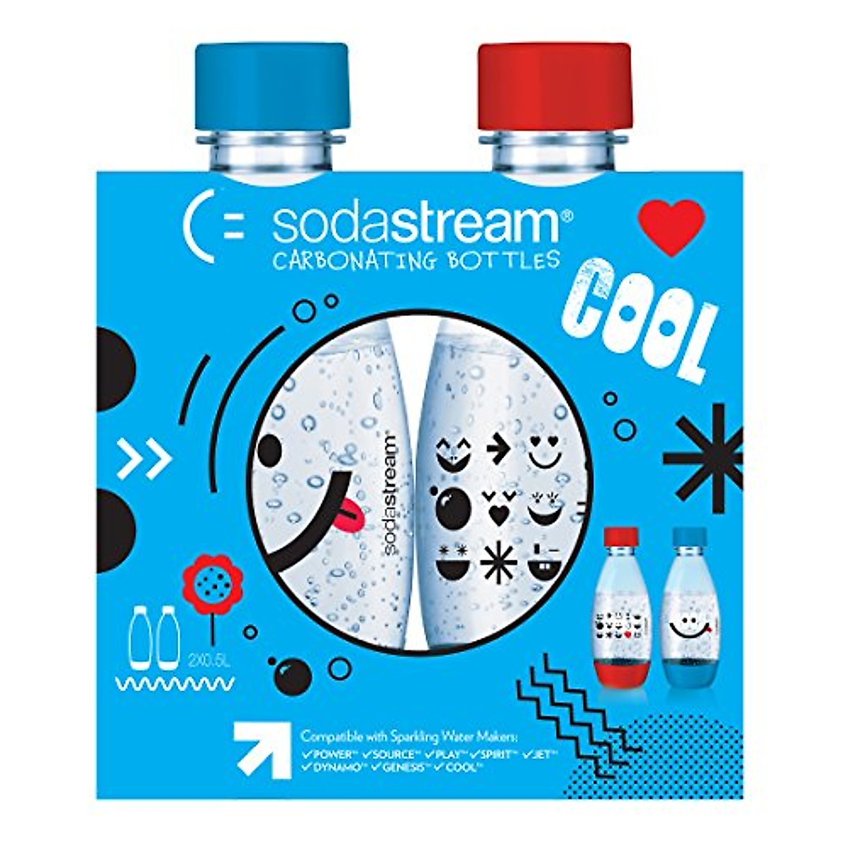 Sodastream Bottles original 2 pack 0.5 liter / 16.9 oz launched in 2018