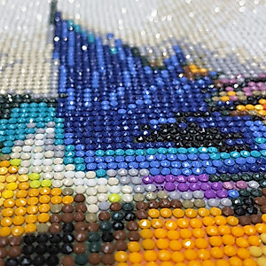 MXJSUA Hummingbird Diamond Art Painting Kits, Bluebird Diamond Art Painting Kits Full Round Drill Flowers Diamond Art Painting by Number Kits for Adults Diamond Art Hummingbirds 12X16 Inch/30x40 cm