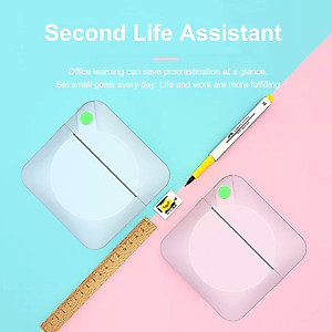 TVAIGER Mini Pocket Printer, Thermal Sticker Printer with 6 Rolls Printing Paper, Bluetooth Photo Printer for DIY Scrapbook, Text Memo, Notes, Office Receipt Printing (Pink)