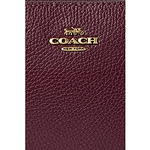 COACH Polished Pebble Small Wristlet Deep Berry One Size