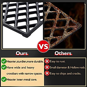 Grate Replacement Parts for Dyna Glo DGH474CRP DGF493BNP Grill Grates DGF493PNP-D DGB495SDP DGB495SDP-D DGB493SPB DGB463CNP Grill Parts 70-01-911 70-02-656 Dyna glo Cast Iron Cooking Grates 3 Pcs