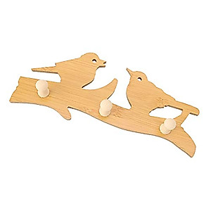 Tyenaza Coat Rack Wall Mounted, Wall Hooks Coat Hooks Towel Hook, Cute Shape 3 Hooks Door Hanger for Home Decorative Wall Hanging Hook (3 Hook Bird)