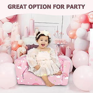 ZenKitch Kids Couch, 2-in-1 Toddler Sofa Fold Out, Soft Toddler Chair for Boys and Girls, Convertible Sofa to Lounger- Ideal for Napping, Reading, and Playing