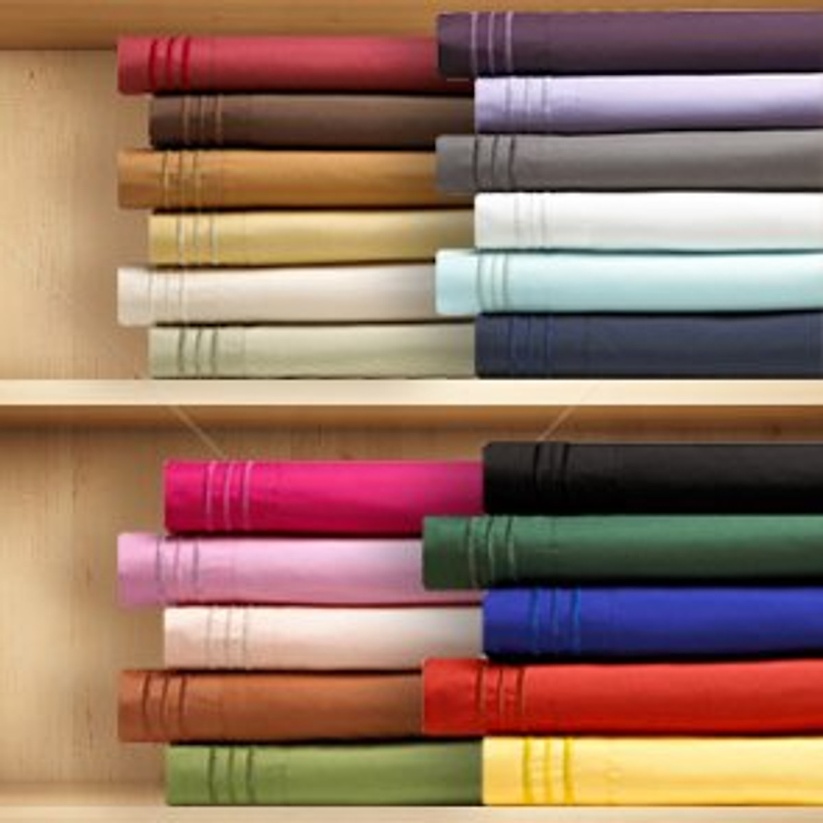 Clara Clark Premier 1800 Series, Queen Size 4 Pc. Sheet Set, Purple, Vend_cc_sht-queen-18-purpl