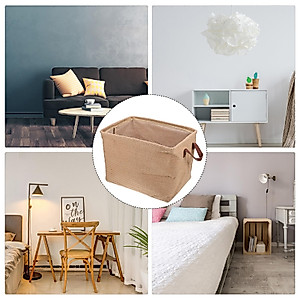 Alipis Foldable Storage Basket Folding Laundry Basket 1pc Jute Storage Basket Cylinder Baby Pe Waterproof Layer Wardrobe Basket Collapsing Laundry Baskets Jute Storage Box