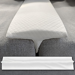 JZHLLA 10"X76" Bed Bridge Twin to King Bed Converter Kit, Bed Gap Pad Combine Twin Beds to King Mattress Bed Bridge Connector for Adjustable Bed with Washable Cover(76in×10in)