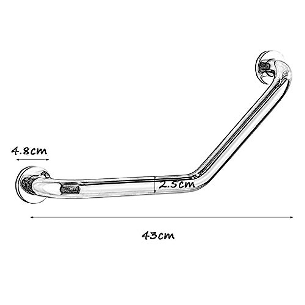 CRODY Bath Wall Attachment Handrails Grab Bar Rails Bathtub Handrail Shower Handgrip Safety Handle, Balance Armrests for Disabled, The Elderly, Pregnant Women, Wall-Mounted Towel Rack