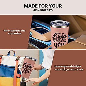 WFSJRED Keep Talking I'm Diagnosing You Counsellor Vacuum Insulated 20 oz Insulated Tumblers with Lid & Straw | Stainless Steel Travel Coffee Wine Tumbler Mug (Keep TALKING Tumbler)