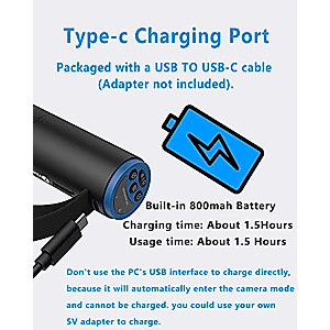 Wireless USB Digital Microscope, Handheld HD Fixed Focus Magnifier, Pocket Microscopes with LED Lights, 50x-1000x Magnification Inspection Camera Compatible with IOS Android Phone, MacBook, Windows PC