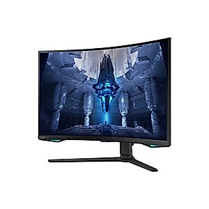 SAMSUNG 32" Odyssey Neo G7 4K UHD 165Hz 1ms G-Sync 1000R Curved Gaming Monitor, Quantum HDR2000, AMD FreeSync Premium Pro, Ultrawide Game View, DisplayPort, HDMI, Height Adjustable Stand, Black, 2022