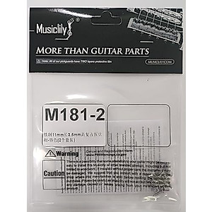 Musiclily Metal Vintage String Guides String Trees Retainers for Fender Strat Tele Style Electric Guitar, Chrome(Set of 2)