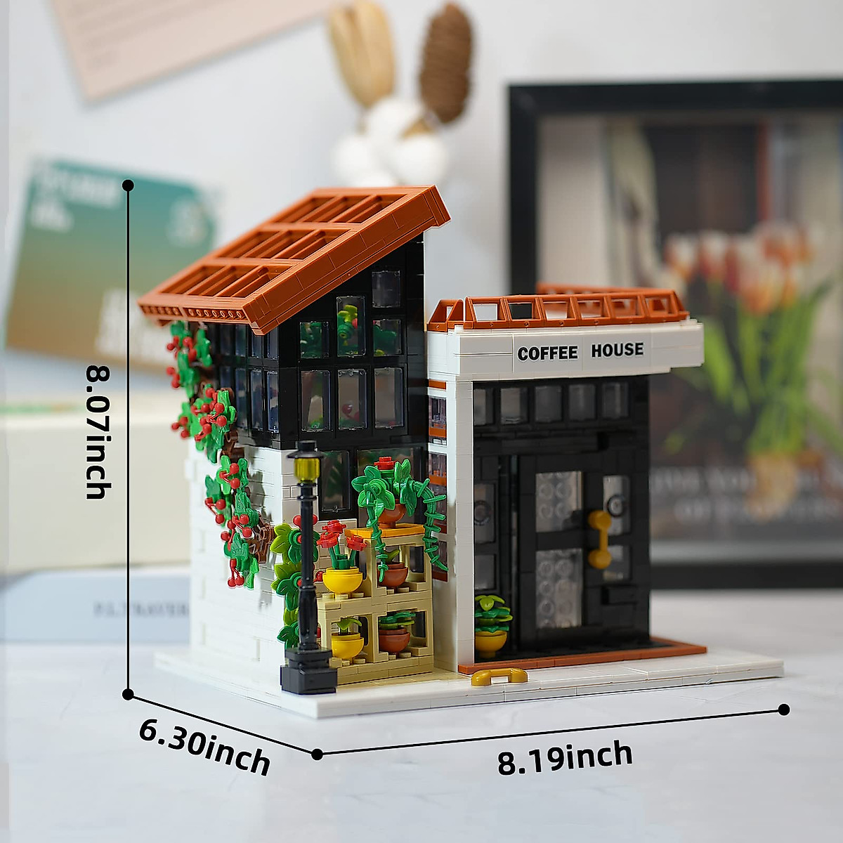 ENJBRICK Modular House Building Kit,Townhouse Building Blocks Model Set for Teens and Adults,Architecture Collectible Toy Building Set
