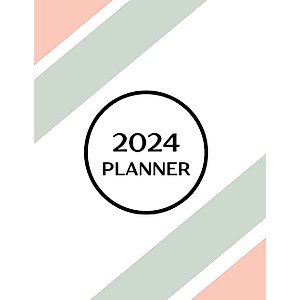 Daily Planner 2024 One Page Per Day: One year 365 day fully line and dated journal, 2023 Large Daily PlannerDaily
