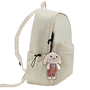 SPORTBANG School Backpack College High School Bags For Boys Girls Teens Lightweight Bookbag Travel Backpacks for Men Women (White, One Size)