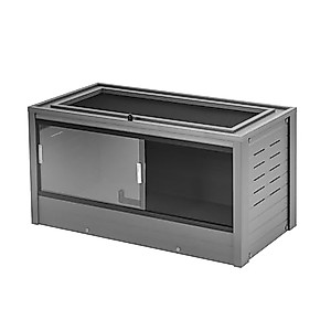 New Age Pet ECOFLEX 33 Inch Medium Mojave Reptile Habitat Enclosure Lounge in Grey