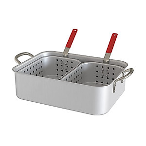 Krollen Industrial 18 Qt. Dual Basket Fryer/Fish Cooker - 55,000 BTU