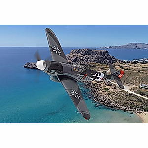 Corgi Diecast Messerschmitt Bf 109G-2 'Red 1' Luftwaffe 1:72 WWII German Military Aircraft Display Model AA27111, Black