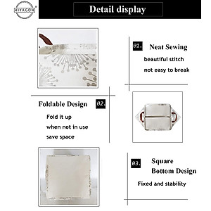 HIYAGON Square Storage Bins,Storage Baskets,Canvas Fabric Storage Boxes,Foldable Nursery Basket for Clothes,Books,Shelves Baskets,Gift Baskets,Home Organization,Room Decor(Dandelions)