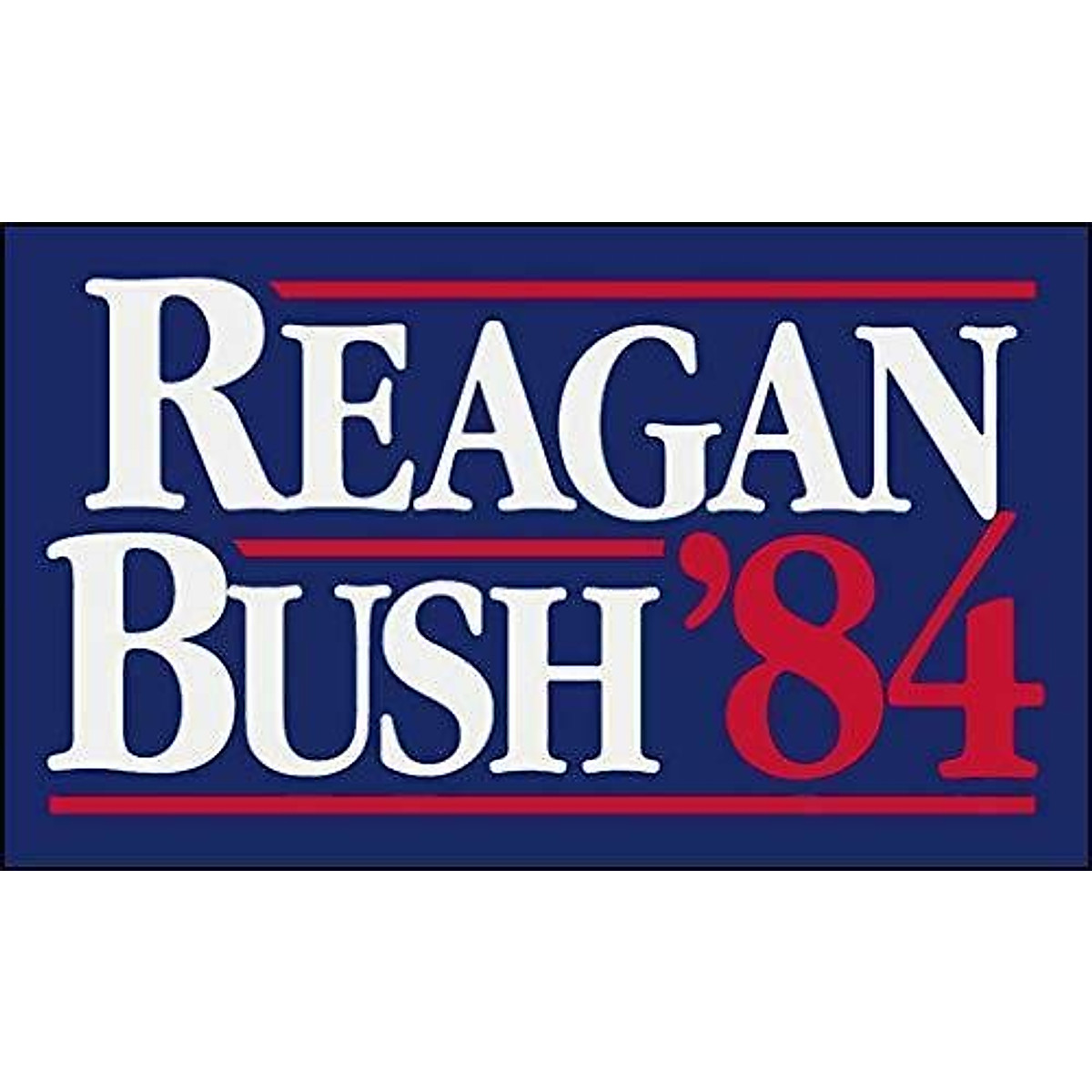 MAGNET 3x5 inch Reagan Bush 84 Vintage Bumper Sticker (Former Elect President 1984) Magnetic vinyl bumper sticker sticks to any metal fridge, car, signs