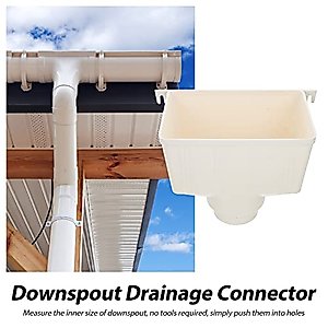DOITOOL Gutter Downspout Adapter Universal Rainwater Gutter Downspout Outdoor Downspout Drainage Connector for Gutter Downspout Extensions (10.41x8.25x5.82 Inch)