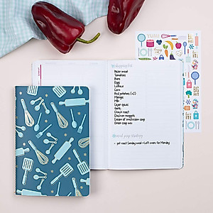 Erin Condren Designer Petite Planner - Meal Planner (New Cover) Track of All of Your Nutrition, Grocery Spending and Health Goals with this Meal Planner and Food Journal