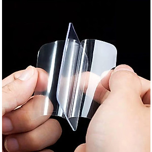 YSSZAM 50Pcs Transparent Wall Mounted Replacement Sticky Pads for Kitchen Bathroom Shower Caddy Organizer Rack Holder Nail Free Adhesive Hooks (Double-Sided Sticker)