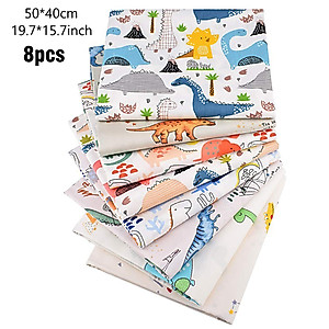 8 Pcs Quilting Fabric by The Yard,Cotton Fabric Bundles Patchwork for Dressmaking Clothes,Fat Quarters Material for Sewing Crafting