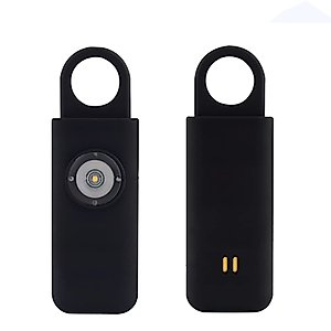 Personal Alarm Keychain for Women, Men, and Elders, Defense Siren, Personal Alarm Keychain Safety Alarm with LED Lights | Loud Scream Safe Alarm, Black, One Size