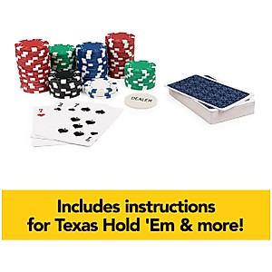 Spin Master Games, Cardinal Classics, 300-Piece Poker Set with Aluminum Carrying Case & Professional Weight Chips & Poker Dice, for Ages 8+