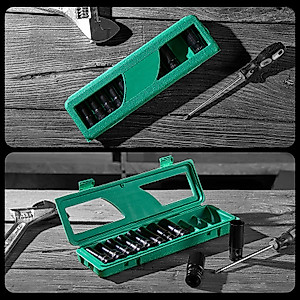 Seesii Professional Socket Set Wrench Kit, 11-Piece Metric 10-11-12-13-14-16-17-19-21-22-24mm, High-Torque C-V Steel Sockets for Automotive, Home Repair & DIY Projects