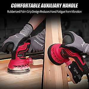 AVID POWER Orbital Sander 5 Inch 2.8 A Random Orbit Sander for Woodworking 13,000 RPM Electric Wood Sander Tools, 6 Variable Speeds, 12 Pcs Sandpapers