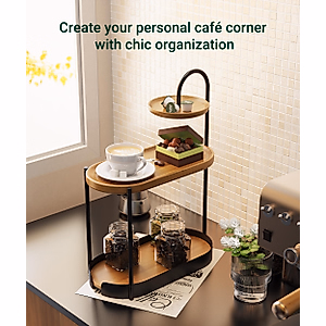 STARWARE 3 Tier Bathroom Organizer Countertop, Makeup Organizer Countertop for Vanity Storage & Home Decor, Exquisite Jewelry and Perfume Organizers for Dresser, Coffee Bar Organizer