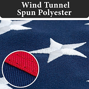 American Flags for Outside 3x5-100% MADE IN THE USA -Indestructible Durable Outdoor Heavy Duty Spun Polyester -US Flags 3x5 Outdoor -American Flag Sewn Stripes and Embroidered Stars - FMAA Certified