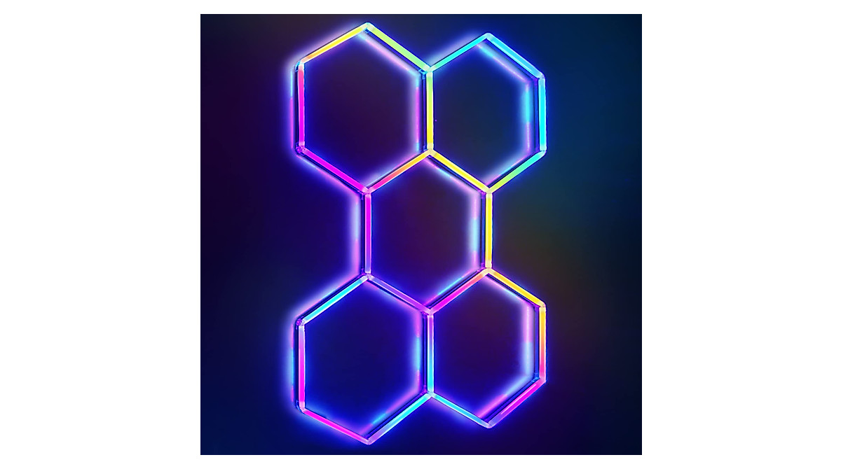 Vibrant RGB Hexagon LED Panel Lights - 24 Pack