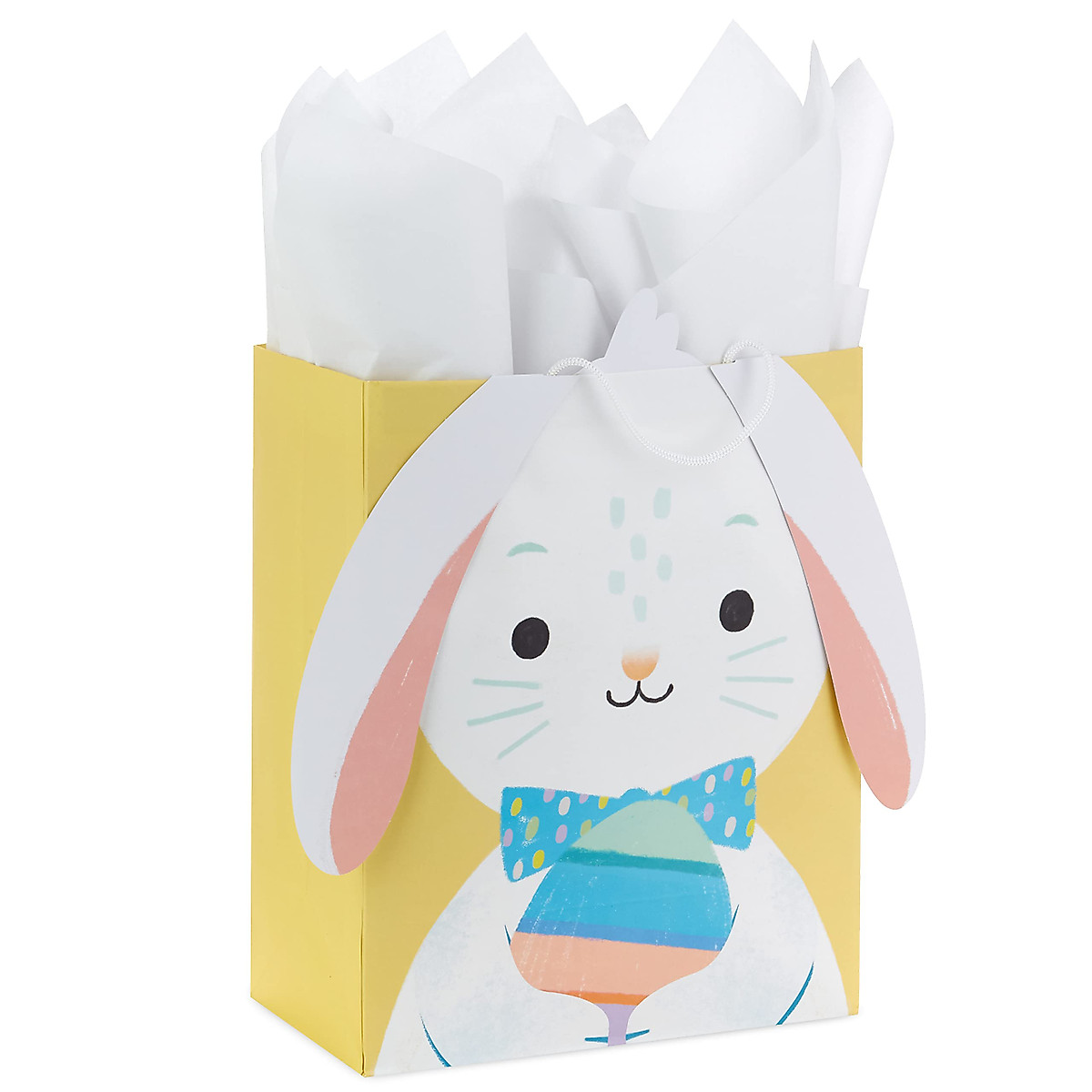 Hallmark 13" Large Easter Gift Bag with Tissue Paper (Easter Bunny with Egg) for Easter Egg Hunts, Easter Baskets, Easter Presents