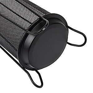 Mind Reader Umbrella Rack Stand For Canes Walking Sticks Umbrellas, Metal Mesh, Black