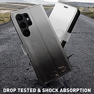 MONASAY Wallet Case Compatible for Galaxy S23 Ultra 5G,[RFID Blocking] Flip Folio Leather Cell Phone Cover with Credit Card Holder, 6.8 inch, Dreamlikes