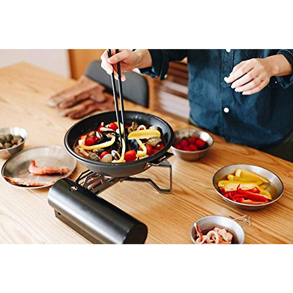 Snow Peak's Home & Camp Burner, Silver, GS-600SL-US, Designed in Japan, Lifetime Product Guarantee, Lightweight and Compact for Camping, Stable Base for Cooking, One Size