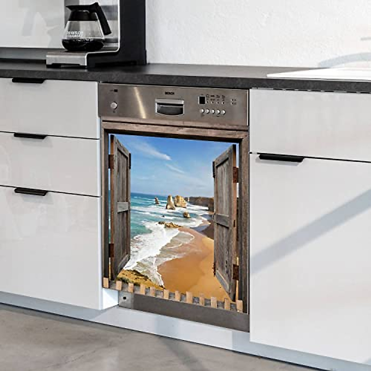 Dishwasher Magnet Cover Coastal View Twelve Apostles Victoria Australia Magnetic Refrigerator Stickers Decorative Appliance Cover Fridge Panels Metal Door Garage 23x26in