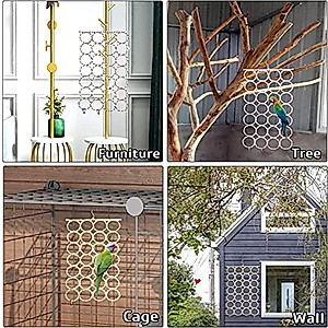 2Pcs 28 Rings Scarf Hanger Birds Pets Swings Multiple Purpose Holder for Closet ~ Clutter Removing and Space-Saving Hanger for Scarves, Shawl, Belts & Accessories