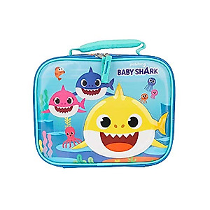 AI ACCESSORY INNOVATIONS Baby Shark Lunch Box for Kids & Toddlers, Girls & Boys Insulated Lunch Bag With Padded Carrying Handle