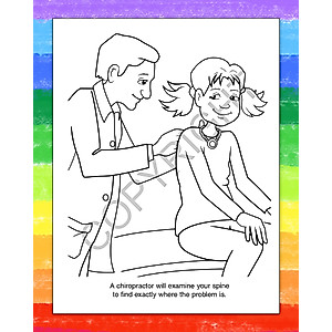 ZOCO - A Visit to The Chiropractor's Office - Educational Coloring Books (25 Bulk Pack, Without Crayons) - Chiropractor Supplies - Activities for Kids
