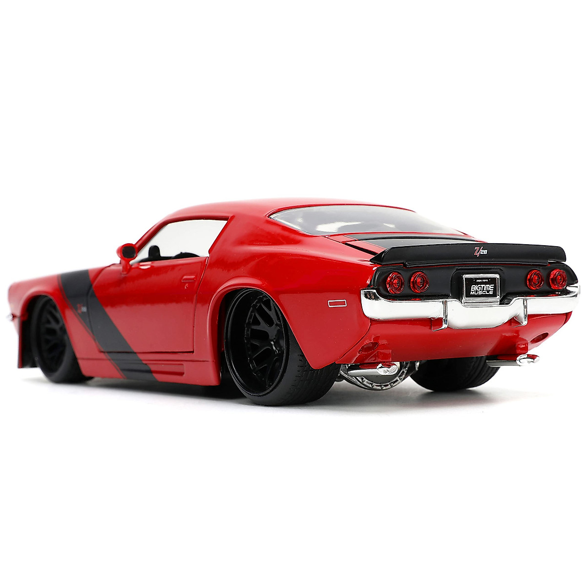Jada Toys Big Time Muscle 1:24 1971 Chevy Camaro Z28 Die-cast Car Red/Black, Toys for Kids and Adults