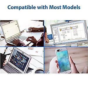 MMOBIEL 3 Pack Universal Webcam Cover Slide Laptop Camera Cover Privacy Protector Ultra-Thin 0.5mm Compatible with All Laptop/MacBook/Tablet/iPad/iPhone - Black