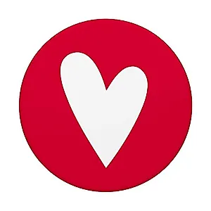 Red Heart Elegant Simple Love Valentines Day Pop Socket PopSockets PopGrip: Swappable Grip for Phones & Tablets