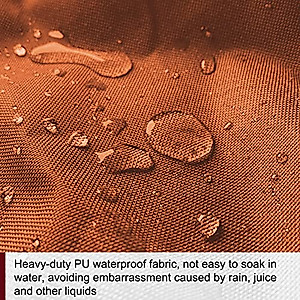 COSHNIBI Patio Cushion Covers, Outdoor Cushion Covers Replacement, Waterproof Outdoor Chair Cushion Covers for Patio Furniture, Square Outdoor Cushion Slipcovers with Zipper (24x24x4in-2 Pack, Orange