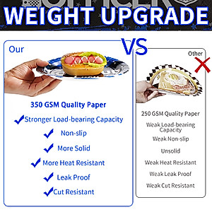 96Pcs Police Party Supplies 350 GSM We Are So Proud Of You Police Theme Plates and Napkins Congrats Officer Party Decorations for Police Retirement Academy Graduation Cops Promotion Party,Serves 24