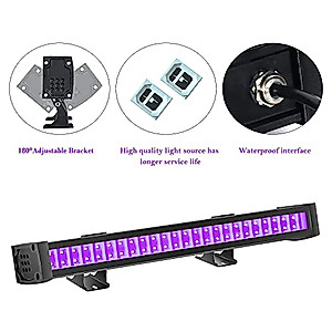 FAISHILAN 2 Pack 40W Black Lights LED Black Light Bar, IP65 Waterproof BlackLights Glow in The Dark Party for Blacklight Party Halloween Bedroom Body Paint Stage Light Fluorescent Poster
