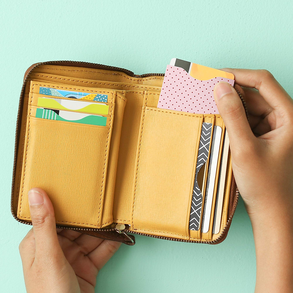 LotFancy RFID Blocking Sleeves (19 Pack, 14 Credit Card Protectors + 5 Passport Sleeves) for Identity Theft Protection, RFID Sleeves with Bright Color