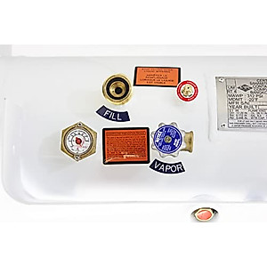 Flame King YSN122 12.2 Gallon ASME Horizontal Propane Tank | 12" x 28" | for RV, Van Or Trailers